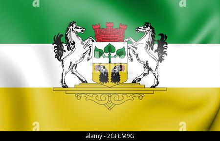 3D Flag of Bassum (Lower Saxony), Germany. 3D Illustration Stock Photo ...