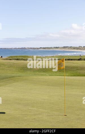 Seahouses Golf Course looking across to Beadnell, Northumberland ...