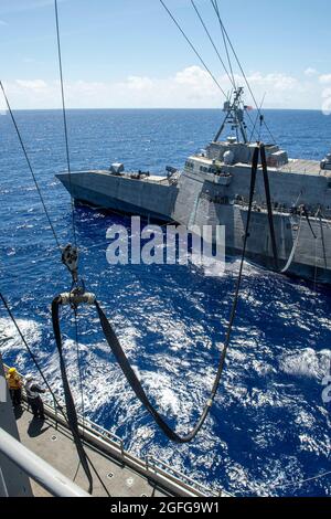 PHILIPPINE SEA (Aug. 23, 2021) Lt. Takeru Tajiri, the first lieutenant ...