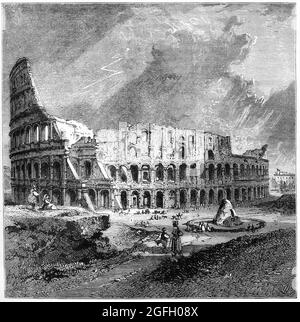 Chariot racing, Ancient Rome. 19th-century artwork of Roman charioteers ...