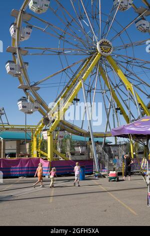 Ferris Wheel At Small County Fair Stock Photo - Alamy