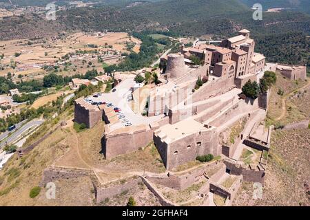 Aerial view on Cardona castle. Catalonia, Spain Stock Photo - Alamy