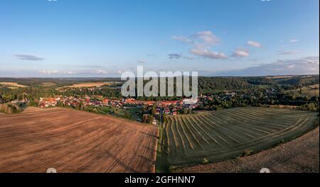 Luftbildaufnahmen aus Güntersberge im Harz Stock Photo - Alamy
