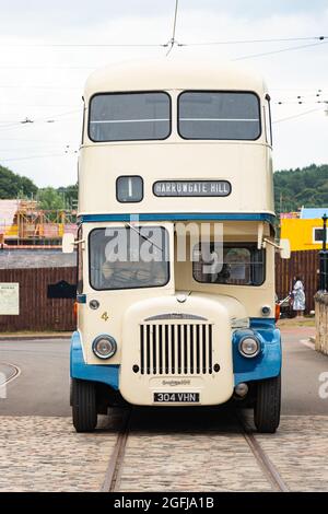 A 1960s vintage double decker Daimler bus as supplied to Darlington ...