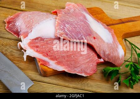Raw pork meat secreto Stock Photo - Alamy
