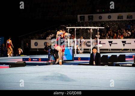 Carlos Edriel Yulo from Philippines performing a Japanese handstand ...