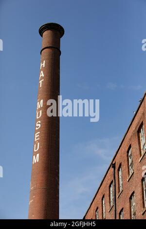 The hat museum chimney in Stockport Stock Photo - Alamy