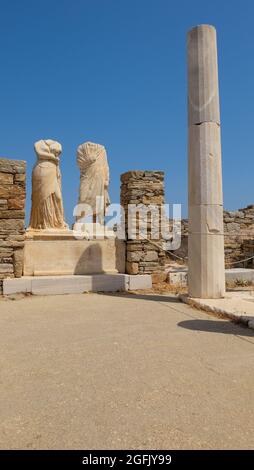 Archaeological remains of the House of Cleopatra, Delos, Cyclades ...