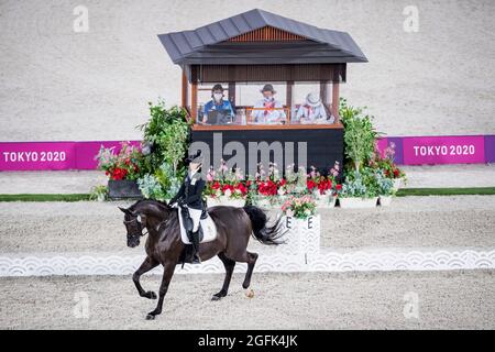 Paralympic jockey Manon Claeys pictured after the Individual Test ...