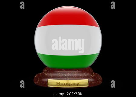 Flag of Hungary on a snow globe background Stock Photo - Alamy