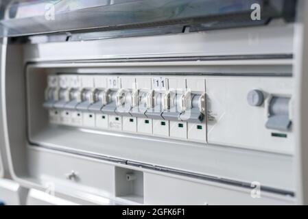 Electric distribution board on the construction site Stock Photo - Alamy