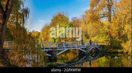 Upper Pond and Anti Circe Island in the Sofievsky arboretum or ...