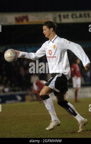 Northampton v Man United FA Cup 4th round 25.1..2004 Cristiano Ronaldo ...
