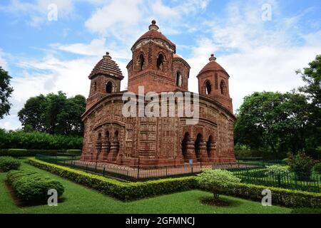 Shyamrai Temple. This Pancharatna brick temple was built by the Malla ...