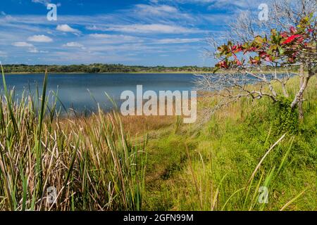 Laguna Coba lake near Mayan ruins of Coba, Mexico Stock Photo - Alamy