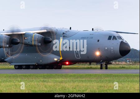 French Air and Space Force A400M pilots conduct a search and rescue ...