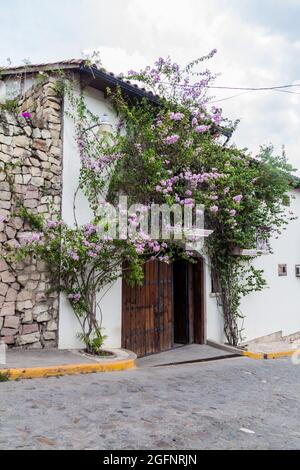 Traditional architecture of Copan Ruinas town near the Mayan ...