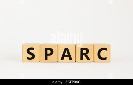 SPARC, special purpose acquisition rights company symbol. Cubes with ...
