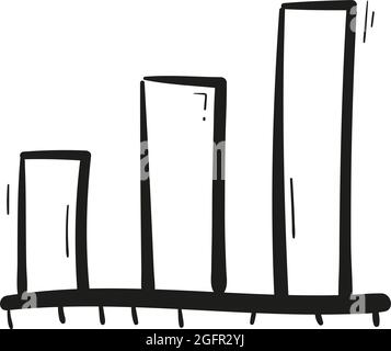 Vector cartoon growth chart icon in comic style. Grow diagram sign ...