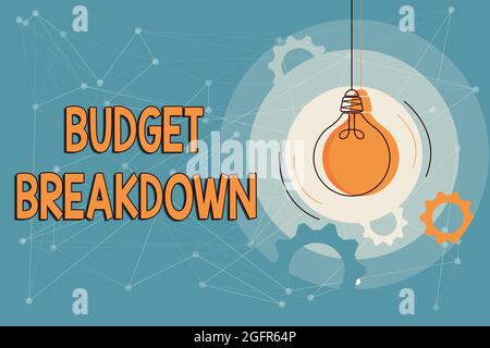 Conceptual display Budget Breakdown. Internet Concept approach to ...