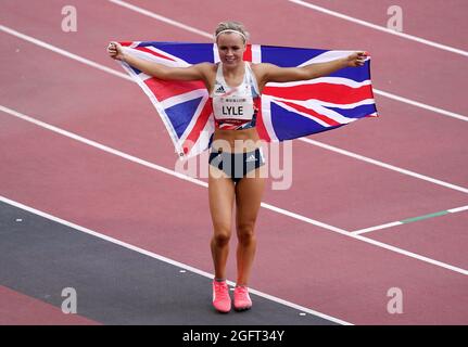 Great Britain's Maria Lyle celebrates bronze in the Women's 100m T35 ...