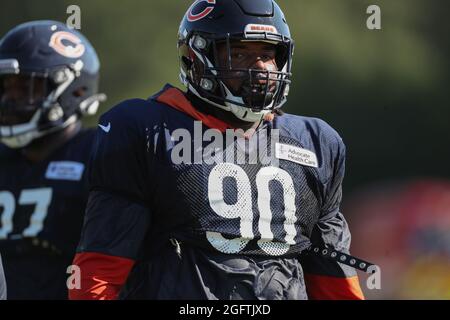Chicago Bears defensive lineman Angelo Blackson (90) during training ...