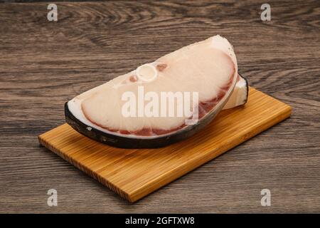 Raw shark steak served rosemary for cooking Stock Photo - Alamy