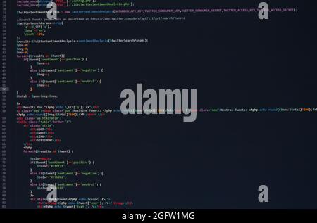 Robot with source code screen, artificial intelligence, deep learning ...