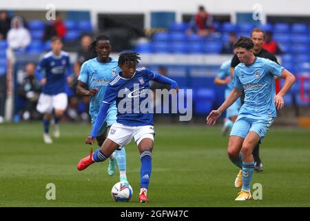 Tawanda Chirewa of Ipswich Town and Ryan Howley of Coventry City ...