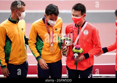 (L-R) WADA Shinya of Japan, JACQUES Yeltsin of Brazil and RUDAKOV Fedor ...
