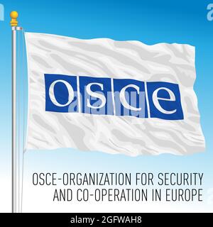 OSCE Organization for Security and Co-operation in Europe flag ...