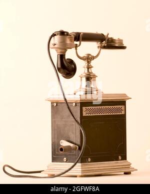 old telephone of the year 1900 Stock Photo - Alamy