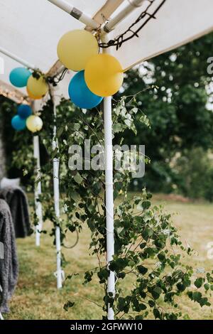 gazebo and balloon Stock Photo - Alamy