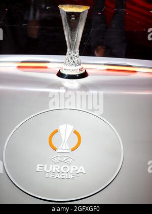 A general view of the trophy during the UEFA Nations League 2020/21 ...