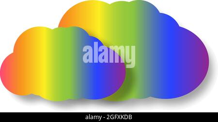 Vector Rainbow on transparent and white background Stock Vector Image ...