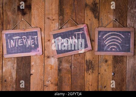 Graphical representation of a sign indicating the office of internet ...