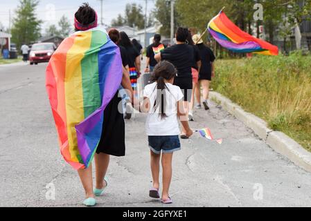 Native LGBT parade in Northern Quebec, Canada Stock Photo - Alamy