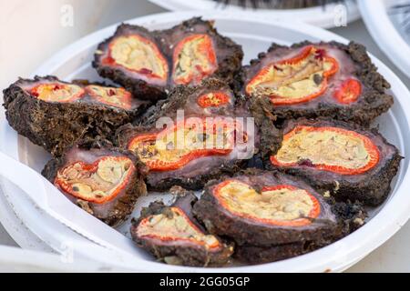 grooved sea-squirt, sea-egg, edible sea-squirt (Microcosmus sulcatus ...