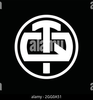 QT Logo monogram with overlapping style vintage design template Stock ...