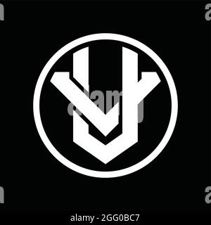 VV Logo monogram with vintage overlapping linked style on white design ...