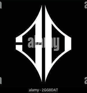 OD Logo monogram with overlapping style vintage design template Stock ...