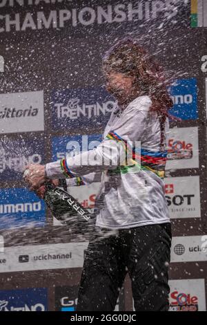 Michaela HAJKOVA of the Czech Republic, 1st place woman, during the 2021 MTB World Championships ...