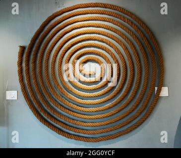 Exhibits at the international coir museum in Kalavoor, Kerela, India ...