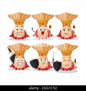 A Charismatic King niscalo cartoon character wearing a gold crown ...