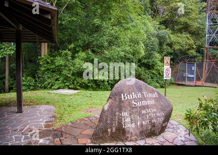 The Bukit Timah Hill Summit, Singapore’s highest hill at 163m. Bukit ...