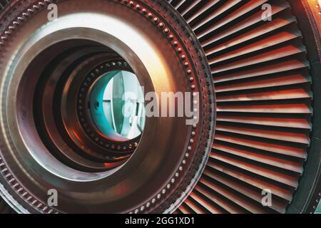 Fan disk of an aircraft engine Stock Photo - Alamy