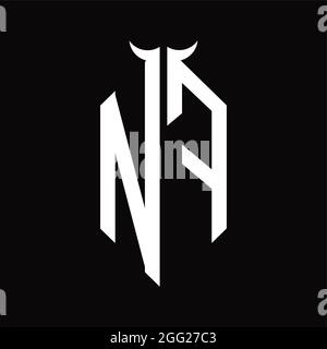 NF Logo monogram isolated on circle element design template Stock ...