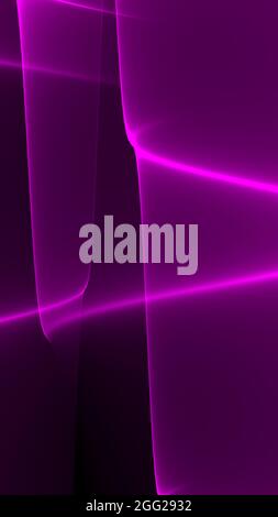 Abstract background 4k pink lilac light dark black neon waves and lines ...