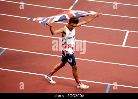 Great Britain's Thomas Young celebrates winning Gold during the Men's ...