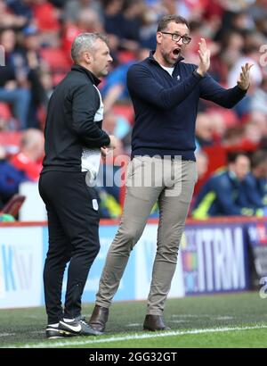 Crewe Alexandra Assistant Manager Kenny Lunt uring the Sky Bet League ...